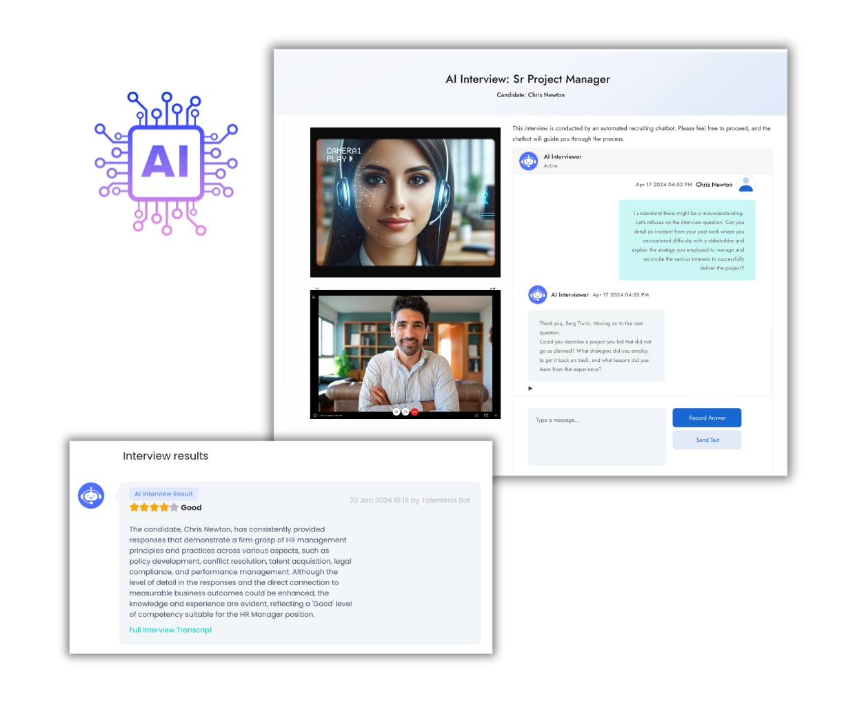 AI Video Interviews | Talenteria