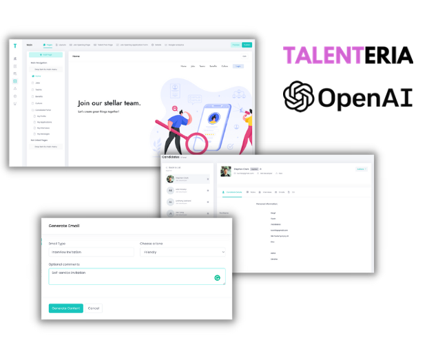 Talenteria is integrated with OpenAI / ChatGPT | Talenteria